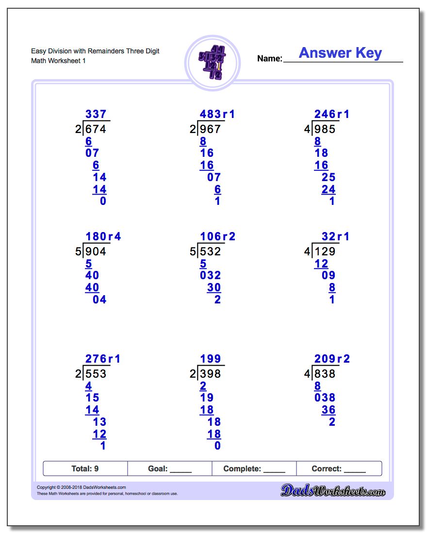 Two Digit Division With Remainders