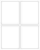 Charts and Printables: Comic Strip Template : 4 Panel Cross