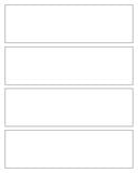 Charts and Printables: Comic Strip Template : 4 Panel Wide