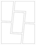 Charts and Printables: Comic Strip Template : Angled Panels 5 Panels