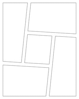 Charts and Printables: Comic Strip Template : Angled Panels 5 Panels V5