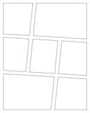 Charts and Printables: Comic Strip Template : Angled Panels 7 Panels