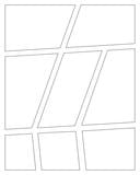 Charts and Printables: Comic Strip Template : Angled Panels 8 Panels