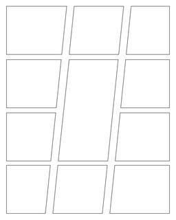 Charts and Printables: Comic Strip Template : Geometric Panels 11 Panels