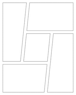 Charts and Printables: Comic Strip Template : Geometric Panels 5 Panels