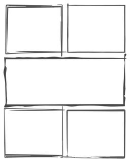 Charts and Printables: Comic Strip Template : Hand Drawn 5 Panel V4