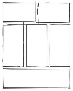 Charts and Printables: Comic Strip Template : Hand Drawn 6 Panel