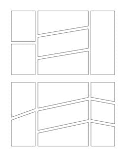 Charts and Printables: Comic Strip Template : Manga Panels Geometric 7