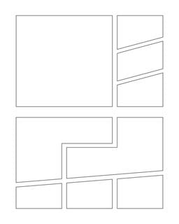 Charts and Printables: Comic Strip Template : Manga Panels Geometric 8