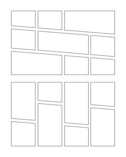 Charts and Printables: Comic Strip Template : Manga Panels Geometric 9