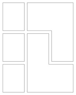Charts and Printables: Comic Strip Template : Rectangle Panels 5 Panel