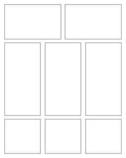 Charts and Printables: Comic Strip Template : Rectangle Panels 8 Panel