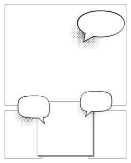 Charts and Printables: Comic Strip Template : Speech Bubbles 4 Panel