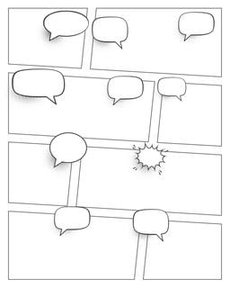Charts and Printables: Comic Strip Template : Speech Bubbles 8 Panel