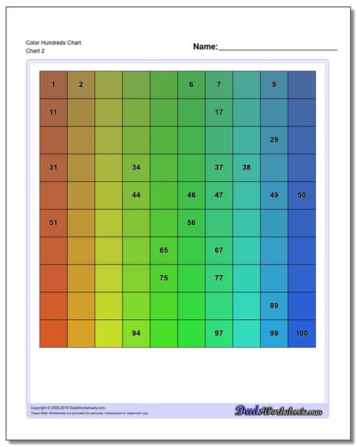Color Hundreds Chart