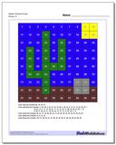 Math Worksheets: Hundreds Chart: Hundreds Chart: Hidden Pictures Puzzle