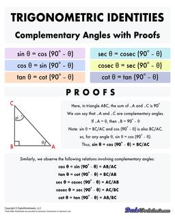 Trig Identities, Tables, Charts and Cheat Sheets