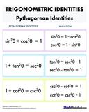 Trig Identities, Tables, Charts and Cheat Sheets