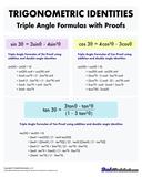 Charts and Printables: Trig Identities : Trig Identities Triple Angle ...
