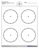 Printable Blank Clock Face Templates