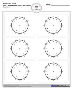 Charts and Printables: Blank Clock Face : Blank Clock Face Template ...
