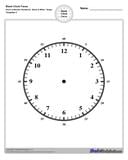 Printable Blank Clock Face Templates