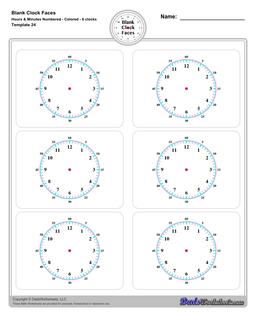 Printable Blank Clock Face Templates