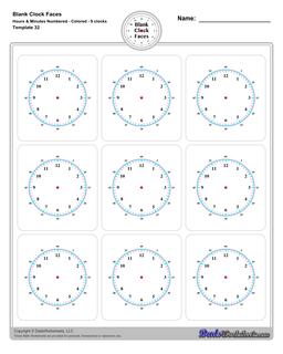 Charts and Printables: Blank Clock Face : Blank Clock Face Template ...