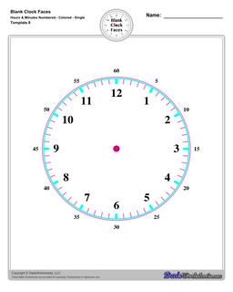 Charts and Printables: Blank Clock Face : Blank Clock Face Template ...