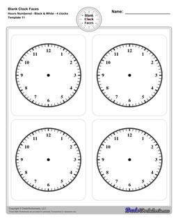 Charts and Printables: Blank Clock Face : Blank Clock Face Template ...
