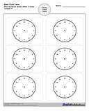 Printable Blank Clock Face Templates
