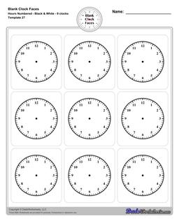 Charts and Printables: Blank Clock Face : Blank Clock Face Template ...