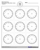 Printable Blank Clock Face Templates