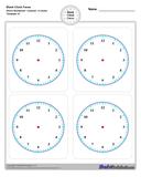 Printable Blank Clock Face Templates
