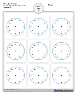 Printable Blank Clock Face Templates