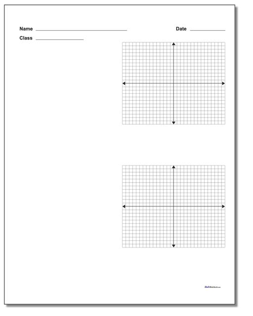 Math Worksheets: Coordinate Plane: Coordinate Plane: Two Problem ...