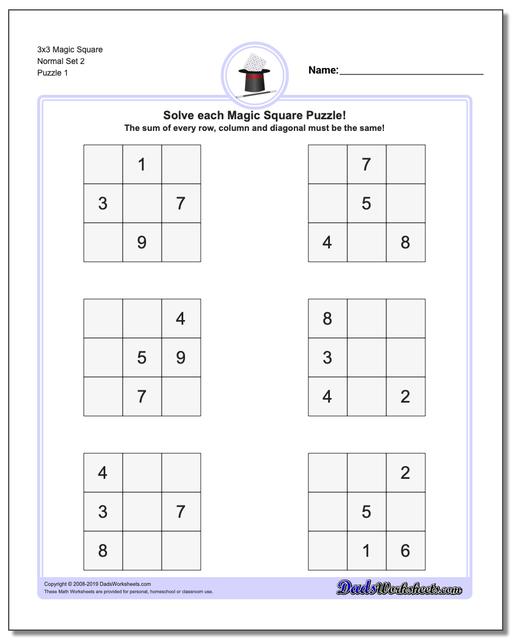 Magic Square Puzzle 3X3 Thus Magic Square 3x3 Play An Essential Role 