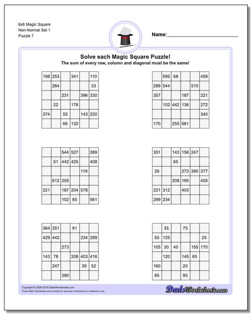 6x6 Magic Square