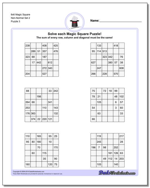 6x6 Magic Square