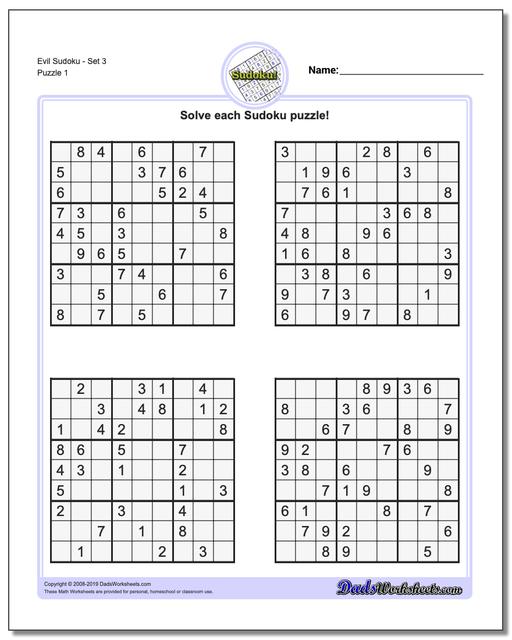 Sudoku - Evil