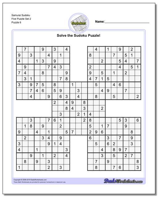 Samurai Sudoku Five
