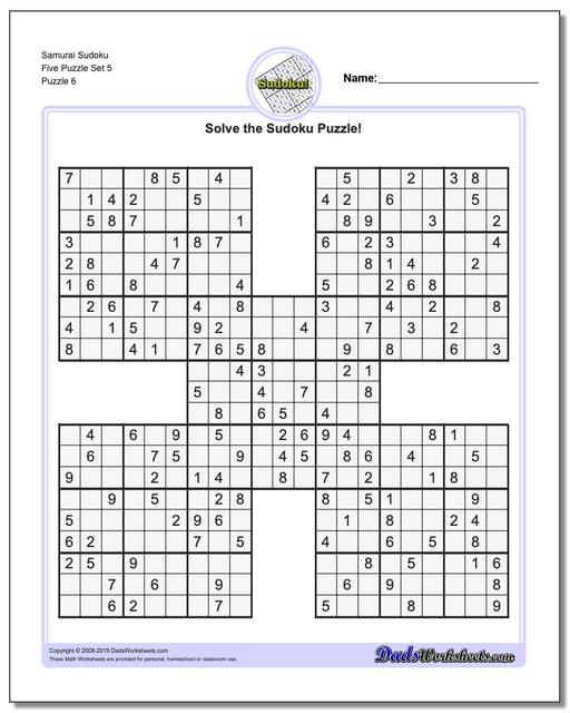 Samurai Sudoku Five
