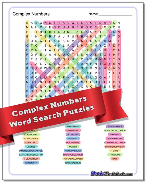 Math Worksheets: Word Search Puzzles: Advanced Math Word Search Puzzles ...
