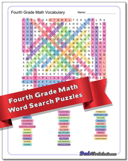 Math Word Search Puzzles