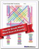 Math Worksheets: Word Search Puzzles: Grade Level Math Word Search ...