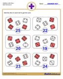 Dice Addition Worksheets