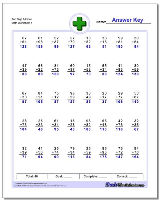 Multi-Digit Addition Worksheets