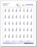 Addition Math Facts Worksheets