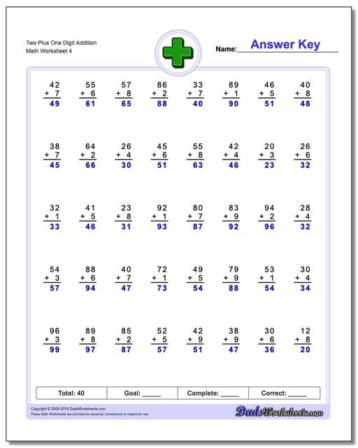 Multi-Digit Addition Worksheets