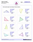 Angles of Triangles Worksheets